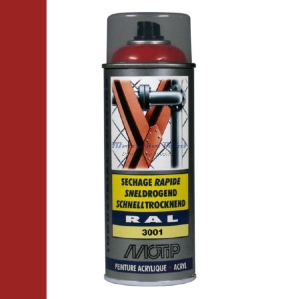Industrial lak RAL3001 signaalrood 400ml -Motip 07102 - €11.95 ...