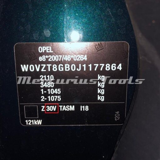 Kleurcode achterhalen Opel auto's - Mercurius Paint