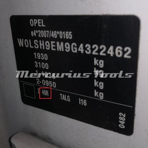 Kleurcode achterhalen Opel auto's - Mercurius Paint