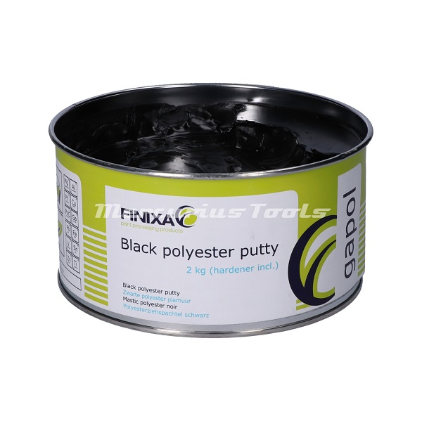 Polyester plamuur 2 kg zwart met harder Finixa GAPOL - €29.50 ...