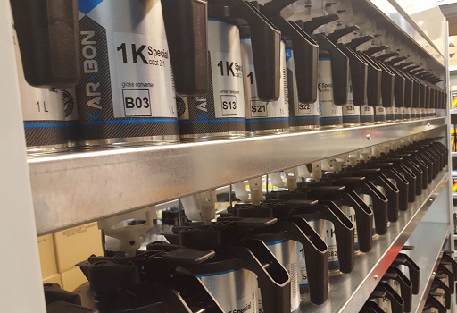 Verfmengmachine voor autolak geïnstalleerd - Mercurius Paint